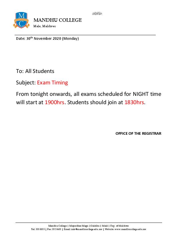 Mandhu College Virtual Campus EXAM TIMING mandhu-college-virtual-campus-exam-timing